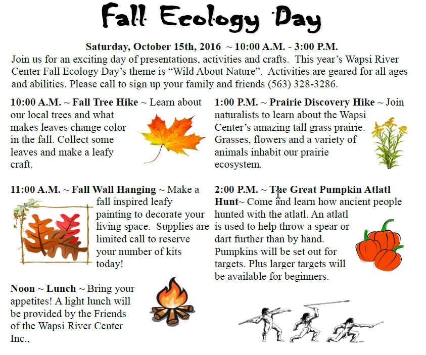 25th Annual Fall Ecology Day | Scott County, Iowa